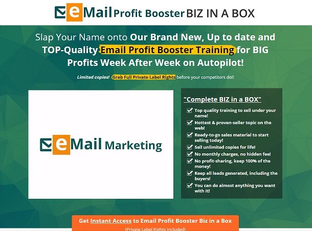 2 in 1: Learn Email Profit Boosters, then Sell it (Comes with PLR ...